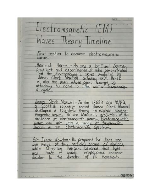 Solution Electromagnetic Em Waves Theory Timeline Studypool