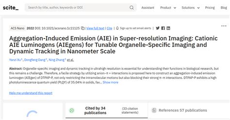 Aggregation Induced Emission Aie In Super Resolution Imaging Cationic Aie Luminogens Aiegens