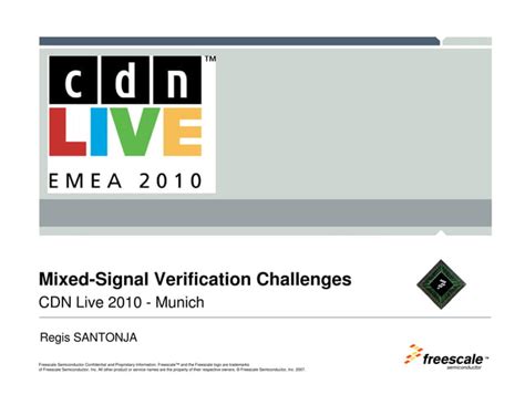 Mixed Signal Verification Challenges Slides Pdf Computer Software