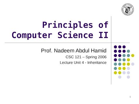 Ppt Principles Of Computer Science Ii Dokumentips