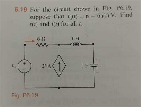 Solved 6 19 For The Circuit Shown In Fig P6 19 Suppose Chegg Com