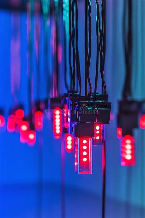 binary system with led indicators stock illustration illustration of