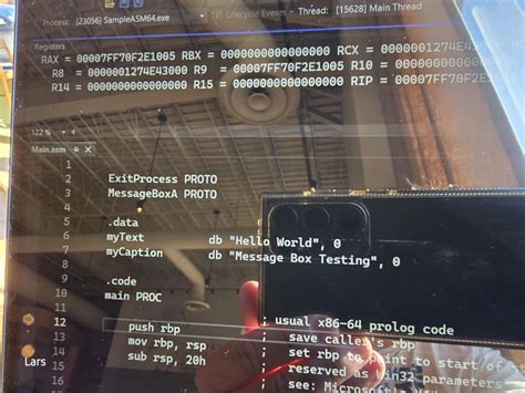 i am debugging assembly language code on my laptop slowing my computer