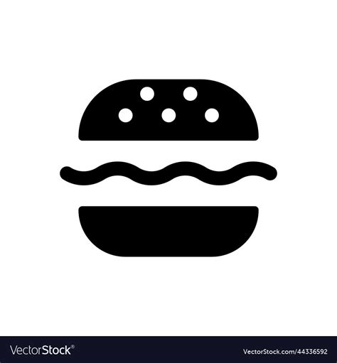 burger black glyph ui icon royalty free vector image