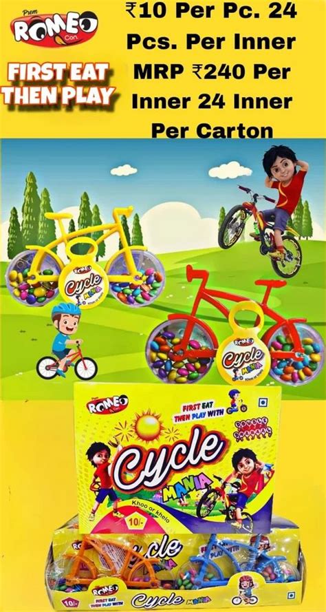 Mix Fruit Multicolor Chocolate Cycle Toy Candy Lollipop Packaging Type Box At Rs 10 Piece In