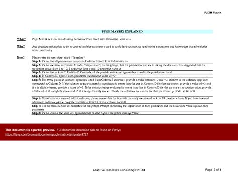 Pugh Matrix Template Excel XLS Pugh Matrix Template Excel XLS