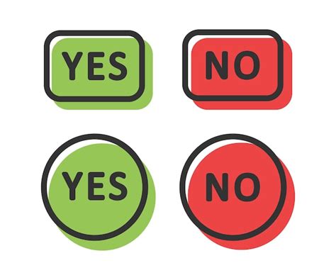 premium vector no and yes icon povitive and negative choise