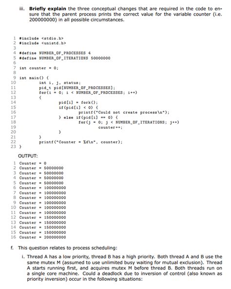 Solved E The Code Below Is Meant To Increment The Variable