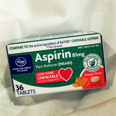 Jual Aspirin Chewable Rasa Jeruk Bisa Dikunyah Import Shopee Indonesia