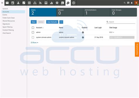 how to delete an email account from the smartermail16 by login as a