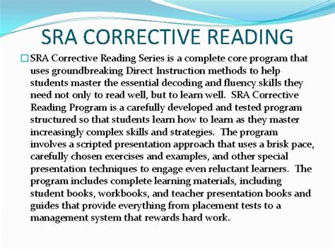 Sra Corrective Reading Decoding Sra Corrective Reading Sra