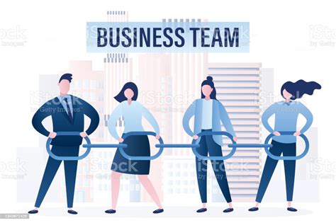 비즈니스 팀은 체인을 보유하고 있습니다 성공적인 팀워크 다양한 비즈니스 인력 또는 직원 사람들에 대한 스톡 벡터 아트 및 기타 이미지 Istock