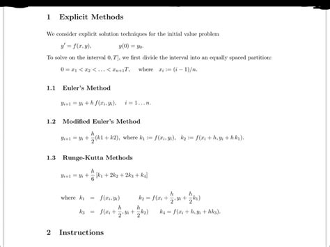 Solved 1 Explicit Methods We Consider Explicit Solution