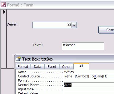 Solved MS Access ComboBox Not Selecting Record Experts Exchange