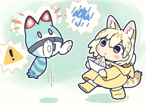 Lucky Beast And White Serval Kemono Friends Drawn By Kuroshiro