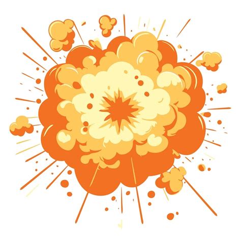 Premium Vector Vector Cartoon Explosion In Whit Background