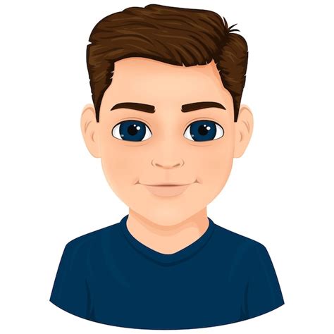 젊은 청소년 의 초상화 프리미엄 벡터