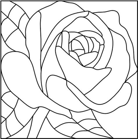 45 Simple Stained Glass Patterns Guide Patterns Stained Glass Rose