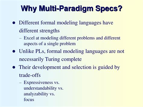 Ppt Multi Paradigm Modeling Powerpoint Presentation Free Download