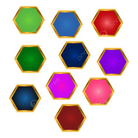 Isolated Empty Colorful Glossy Button Blank 3d Round Badge Frame Emblem