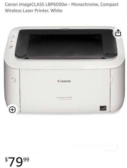 Canon Imageclass Lbp6030w Monochrome Compact Wireless Laser Printer
