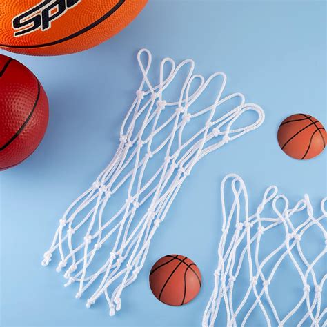8 Pcs Mini Basketball Net Replacement Small Basketball Hoop Net 8 Loops