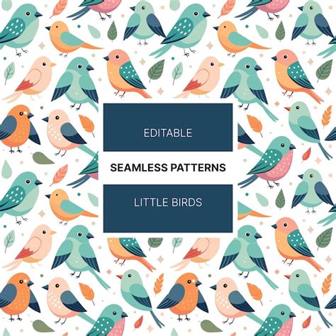 Premium Vector Seamless Pattern With Birds