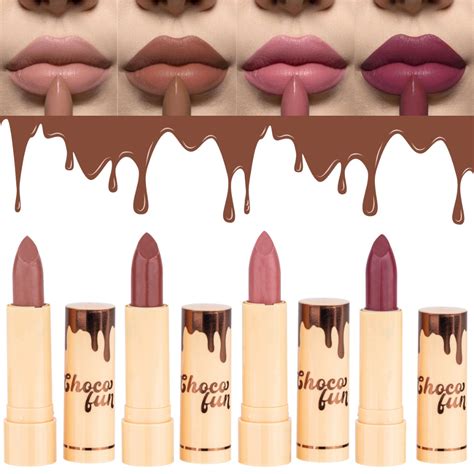 Kit 4 Batons Soft Matte Choco Fun Fenzza Com Óleo De Rícino Shopee Brasil