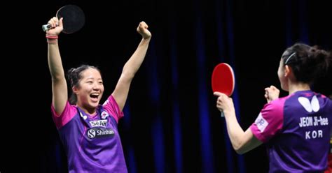신유빈·전지희 듀오 12년 만에 탁구 세계선수권 ‘메달 확보