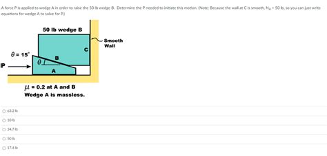 Solved Equations For Wedge A To Solve For P Wedge A Is Chegg