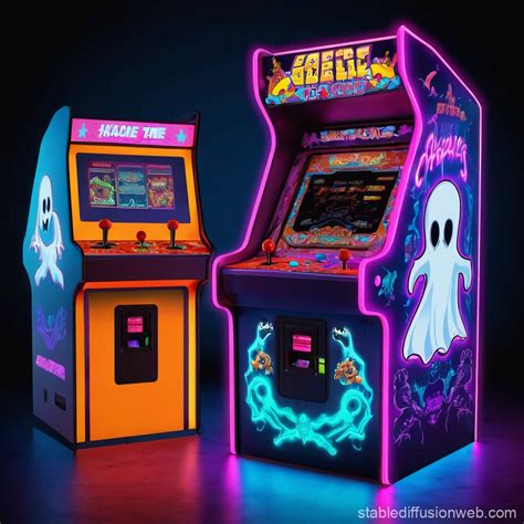 Haunted Retro Arcade Machine Stable Diffusion Online