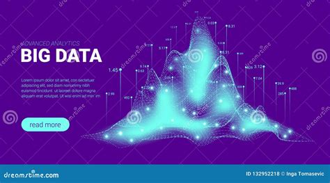 Quantum Computing Visualization Big Data Sorting Stock Vector