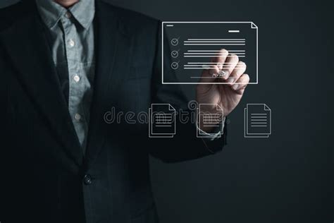 Man Touch Screen To Manage Datadocument Management System Dms