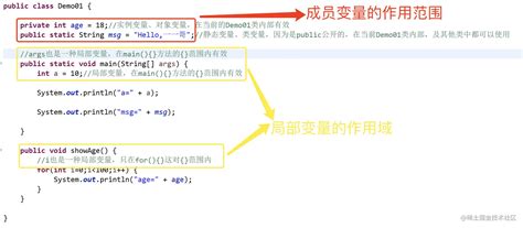 java中局部变量和成员变量的区别详解 因特网