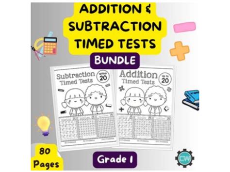 Boost Grade 1 Math Fluency With Subtraction And Addition Timed Tests