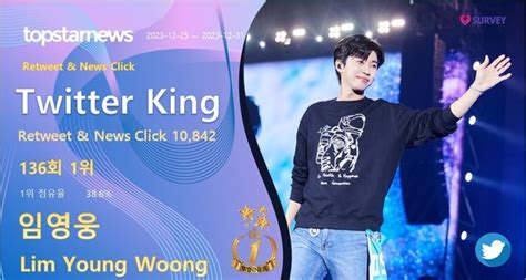 임영웅 트위터 리트윗and클릭 10842회로 136회째 1위진·지민·정국·영탁 Top5 트위터 리트윗 순위 네이트 연예
