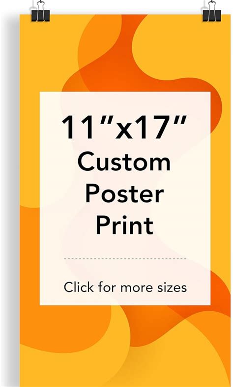 Custom Poster Print 11x17 Upload Any Photos Images