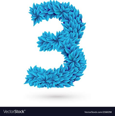 Three 3 Number Royalty Free Vector Image Vectorstock