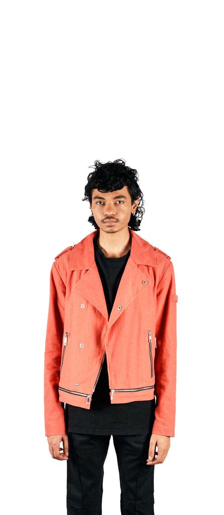 Contrast Zipper Detailed Biker Jacket Theorem