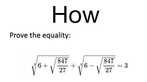 Simplify Cube Root Equation Math Olympiad Question YouTube