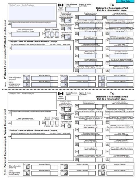 T4 Statement Of Remuneration Paid Slip Fill Sign Online Download