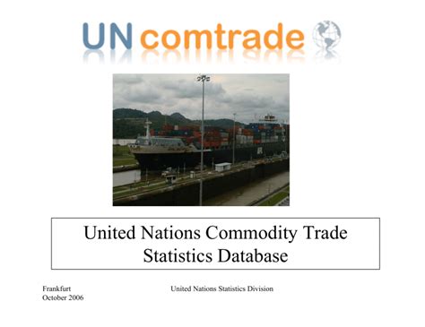 Un Comtrade Database Trade Statistics Overview