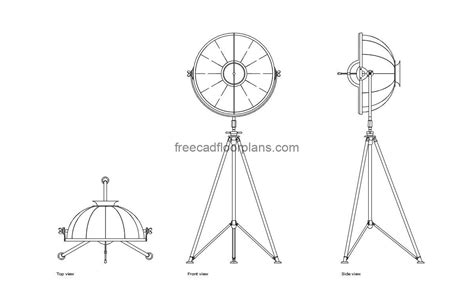 Stand Light Free Cad Drawings