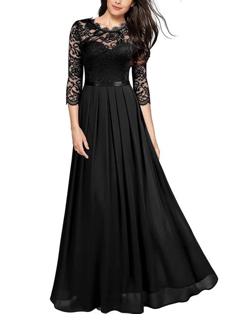 Sexy Dance Sexy Dance Womens Long Chiffon Lace Evening Formal Party