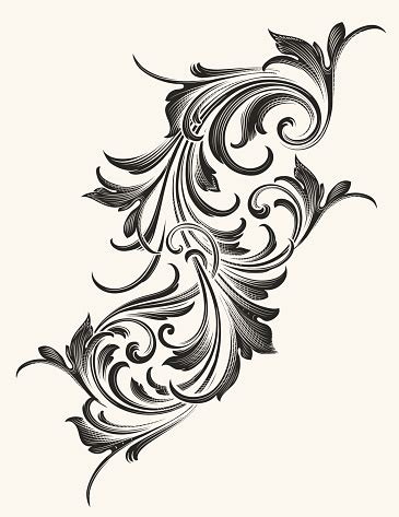 Victorian Acanthus Scrollwork Stock Illustration Download Image Now