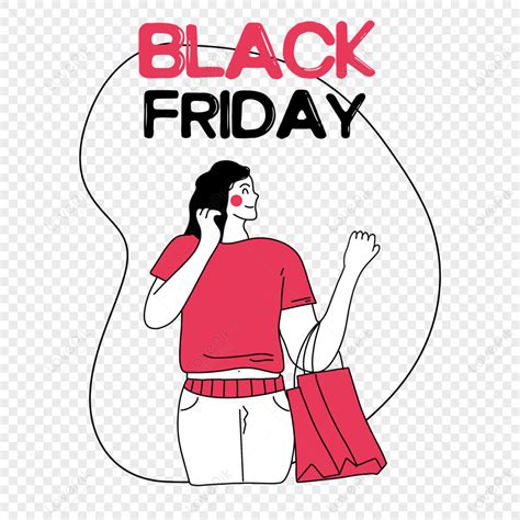 만화 손으로 그려진 된 검은 금요일 쇼핑 그림 금요일 일러스트 레드 일러스트 비즈니스 일러스트 Png 일러스트 무료 다운로드 Lovepik