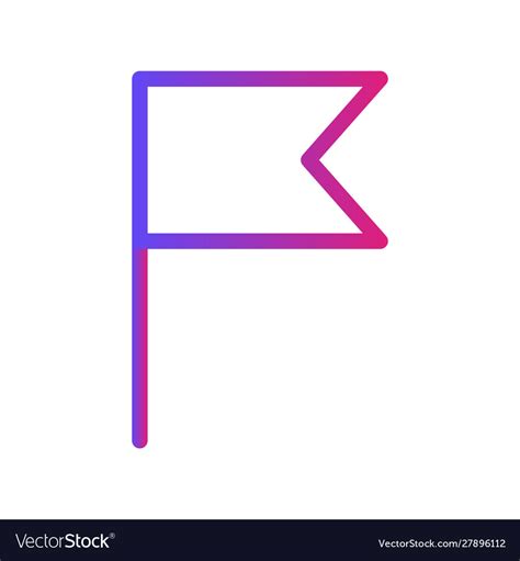 Gradient Flag Icon With White Background Vector Image