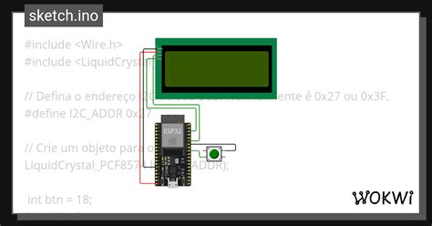 Lcd I2c 20x4 Wokwi Esp32 Stm32 Arduino Simulator