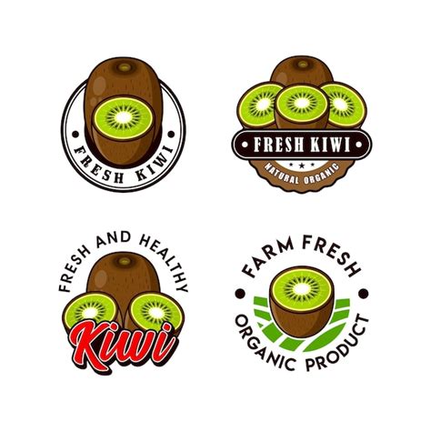 Premium Vector Kiwi Fruit Logo Design Collection