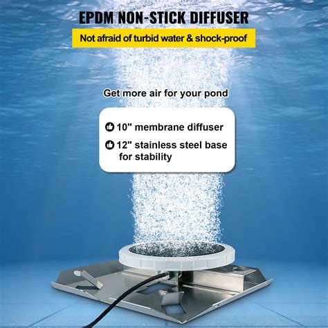 Vevor Pond Aerator Lake Pond Aeration Kit W 1 2 Hp Pump 100 Tube 10